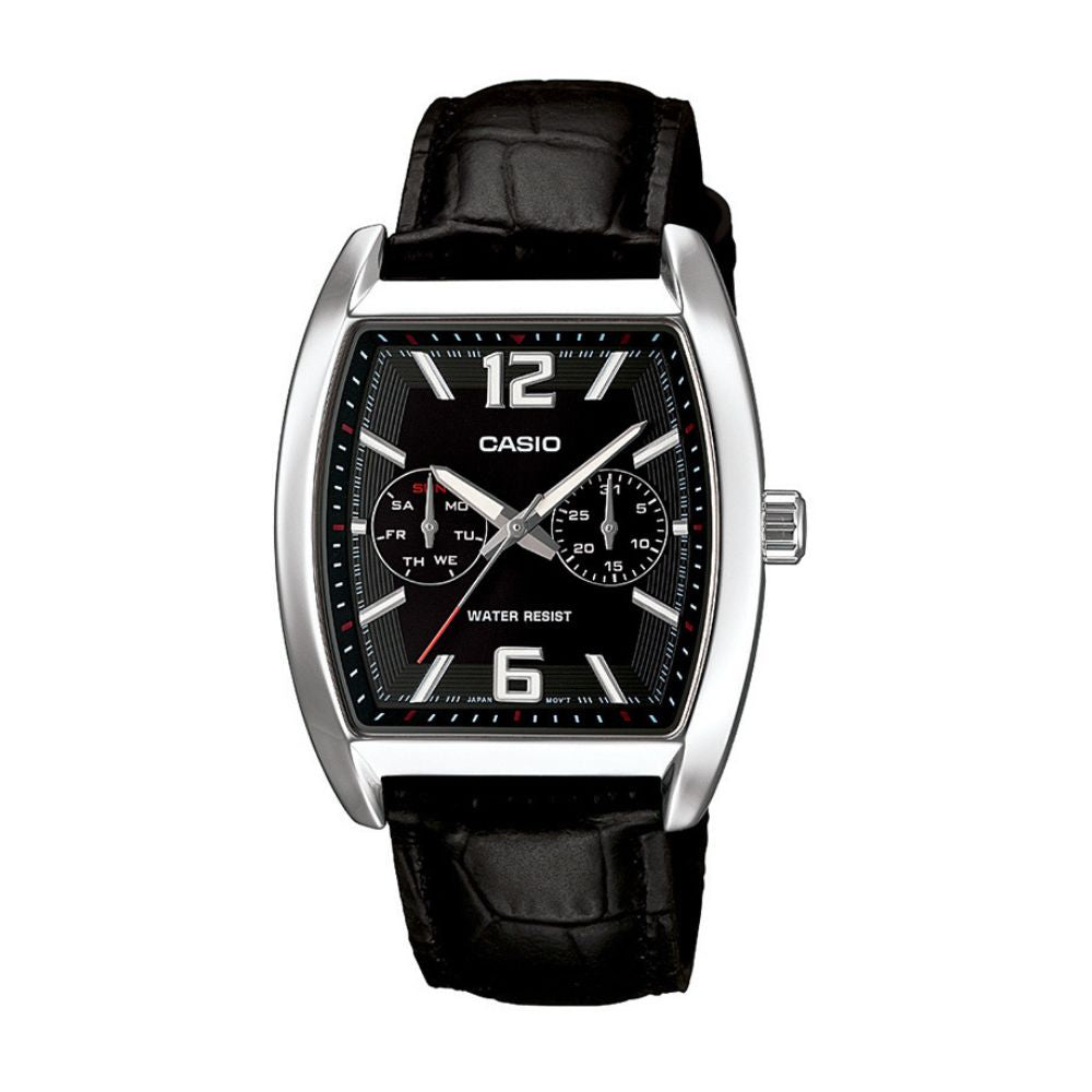 Buy Casio Standard Day Date Leather Belt Watch MTP-E302L-1ADF at Best ...